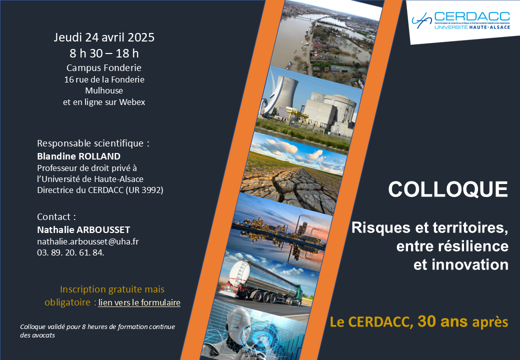"Risques et territoires, entre résilience et innovation" | Maison Interuniversitaire des ...